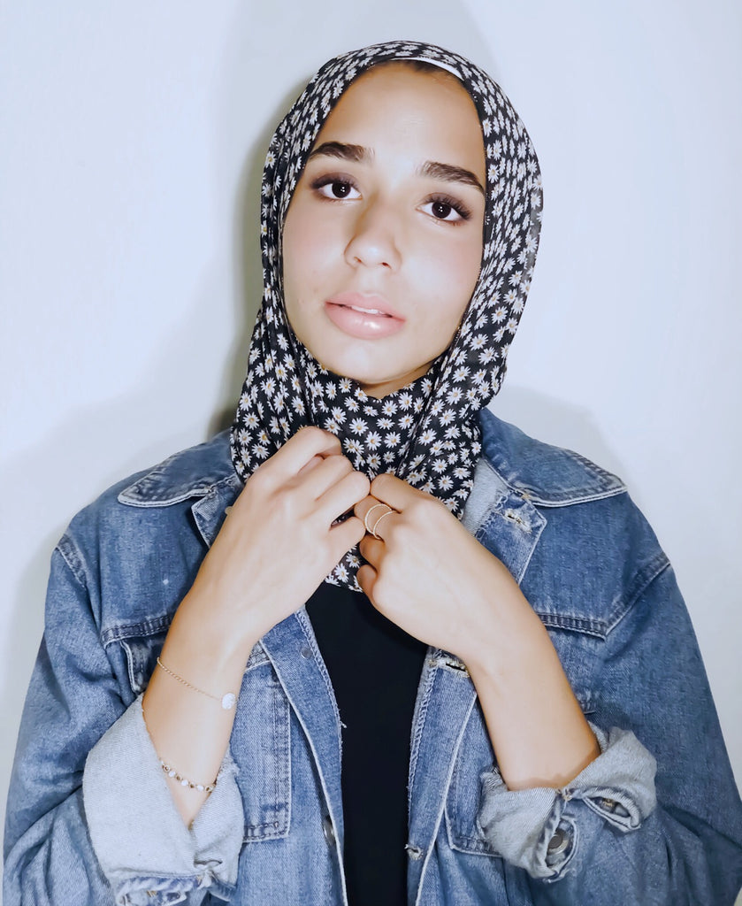 Designer hijabs, chiffon and silk print, ruffles and pleats – Veilure ...